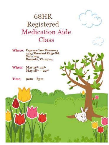 68 Hour Registered Medication Aide Class – Professional Teaching and ...